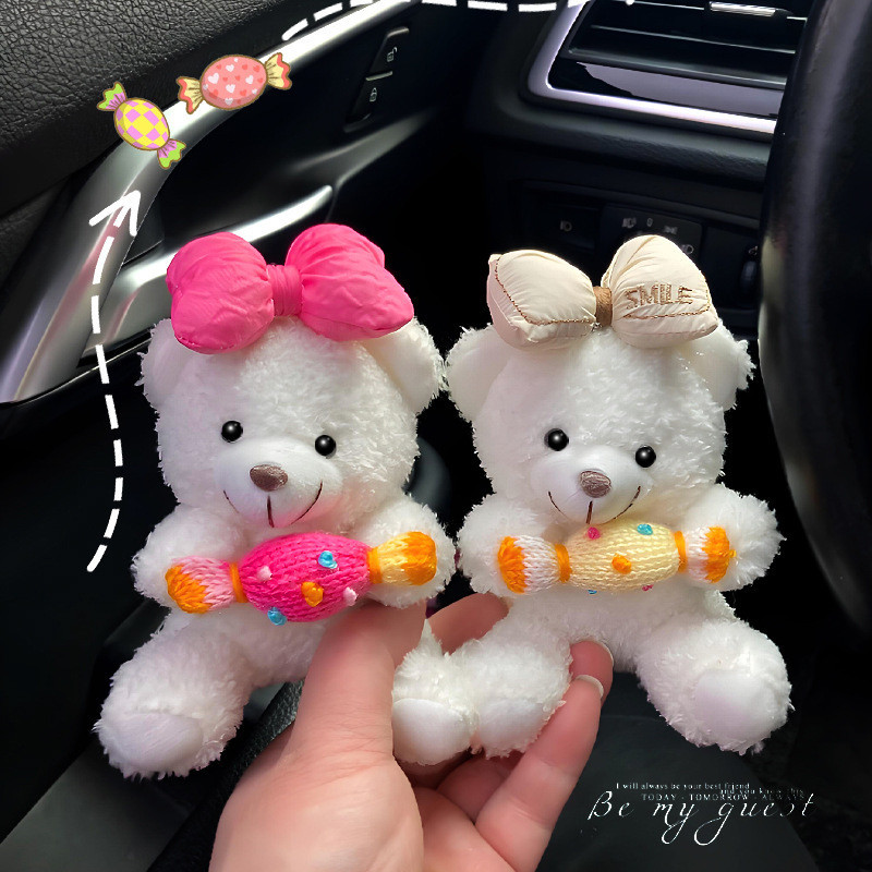 Plush Cute Bear Puppy Clutch Decoration Car Wiper Turn Signal Switch ...