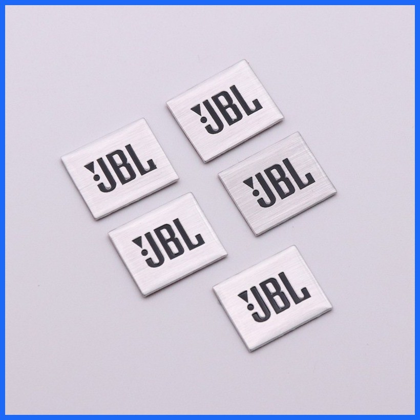 ♀ 3D Aluminum JBL Sticker Decals Orange/Silver JBL Emblem for Speakers ...