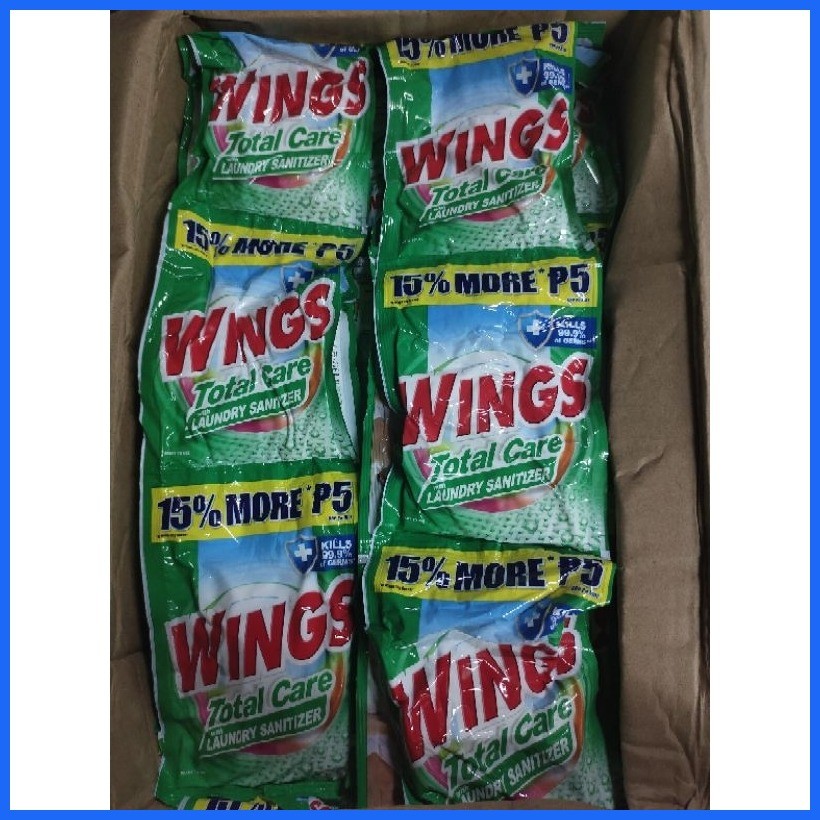 ∽ 6pcs WINGS TOTAL CARE &SOLVE DETERGENT POWDER 60grams GREEN ...