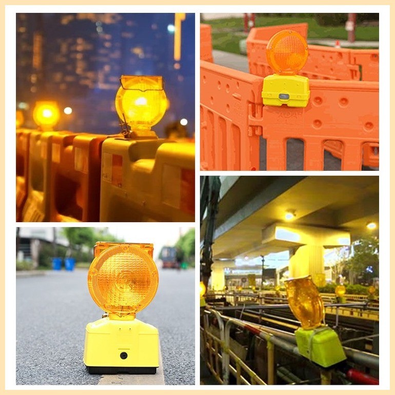 Solar LED Emergency Warning Light Alarm Lamp Traffic Lamp Safety Beacon ...
