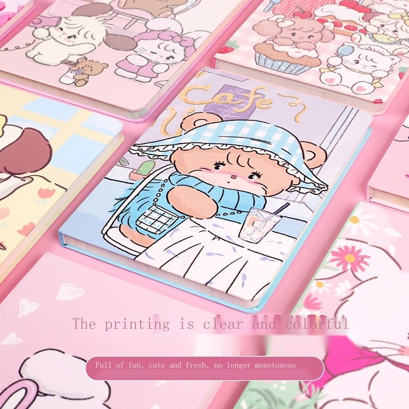 Hard Shell Color Page Book a5 Notebook Cute Diary Handbook High ...