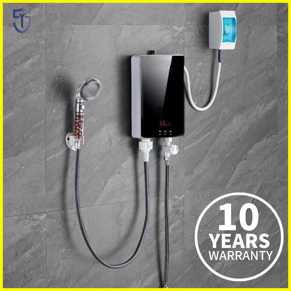 6000W Instantaneous Electric Water Heater LCD Touch Screen Bathroom ...