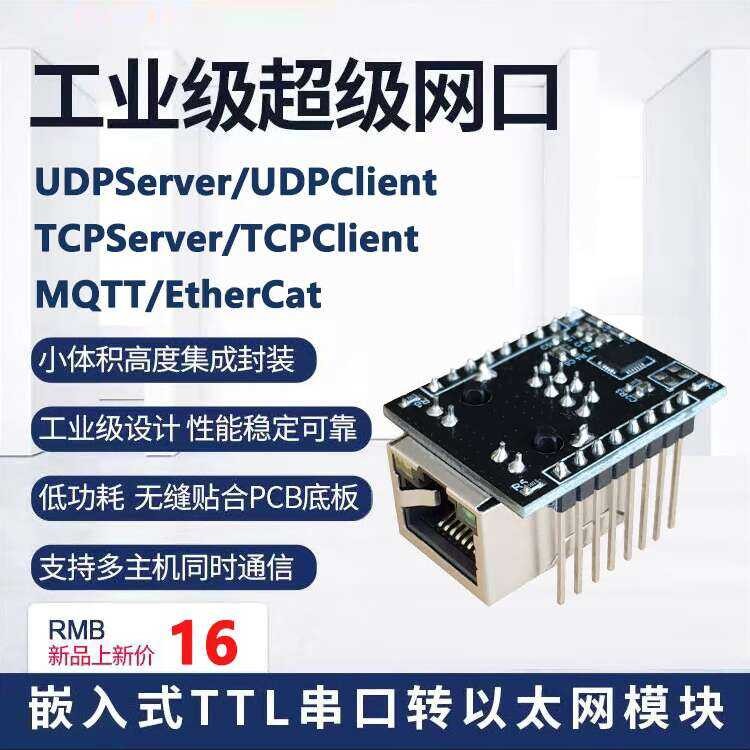 Serial Port TTL to Ethernet RJ45 Transparent Transmission Module TCP ...