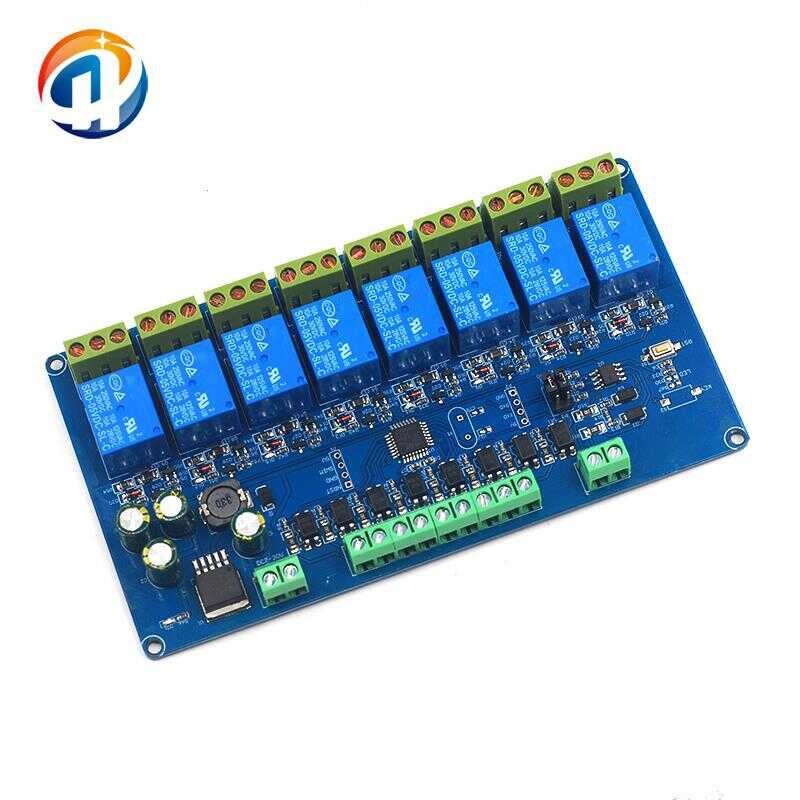 Modbus RTU 8-way relay module RS485/TTL UART 8-way input 8-way output | Shopee Philippines