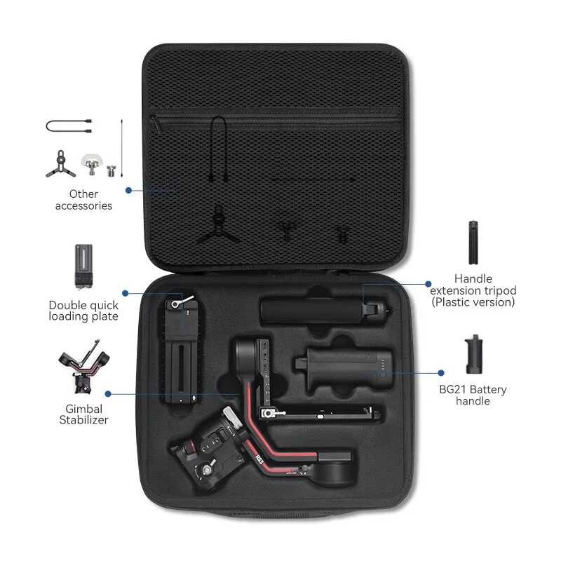 Carrying XFJI Case For DJI Rs3 Storage Box For DJI RS 4 3 Gimbal ...
