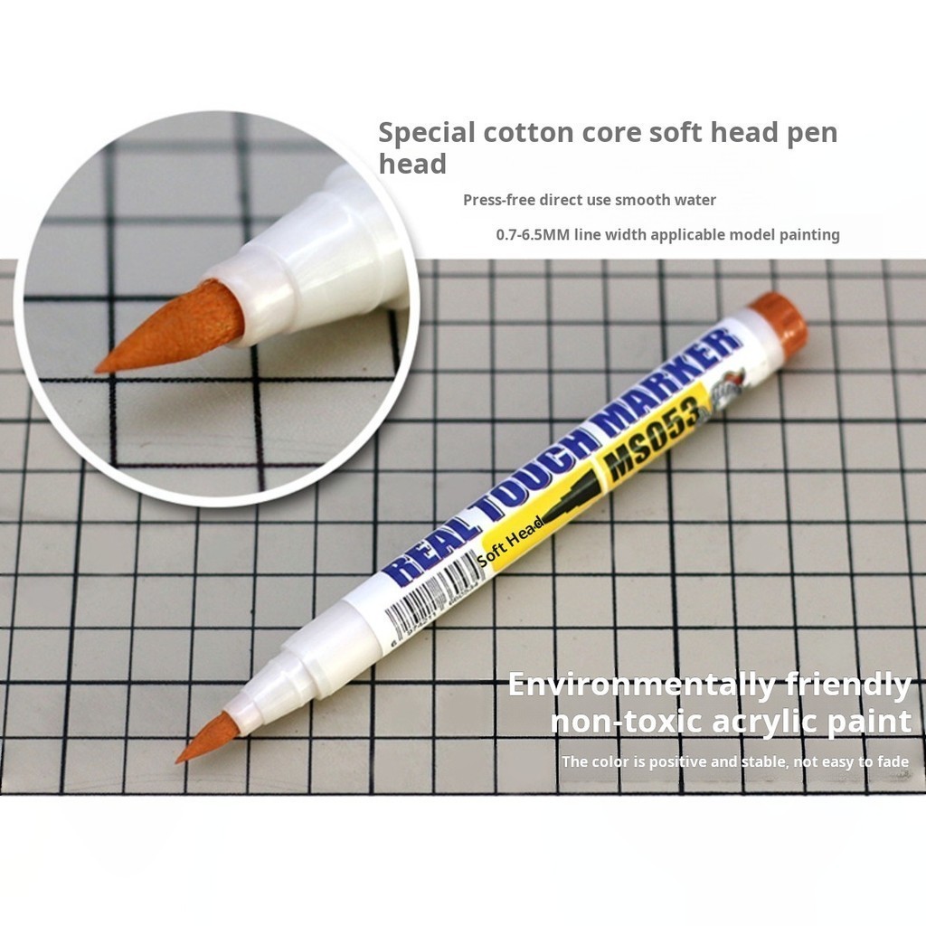 Real Touch Marker Soft Tip Fading Pen Set for Aging Gundam Building GK ...
