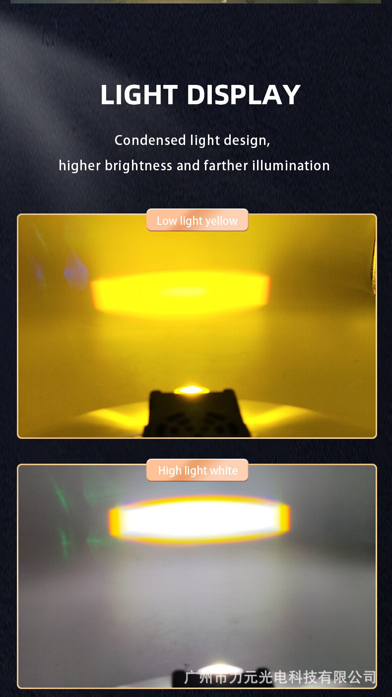 Car Center Grille Light Car LED Center Light Two Color Spotlight ...