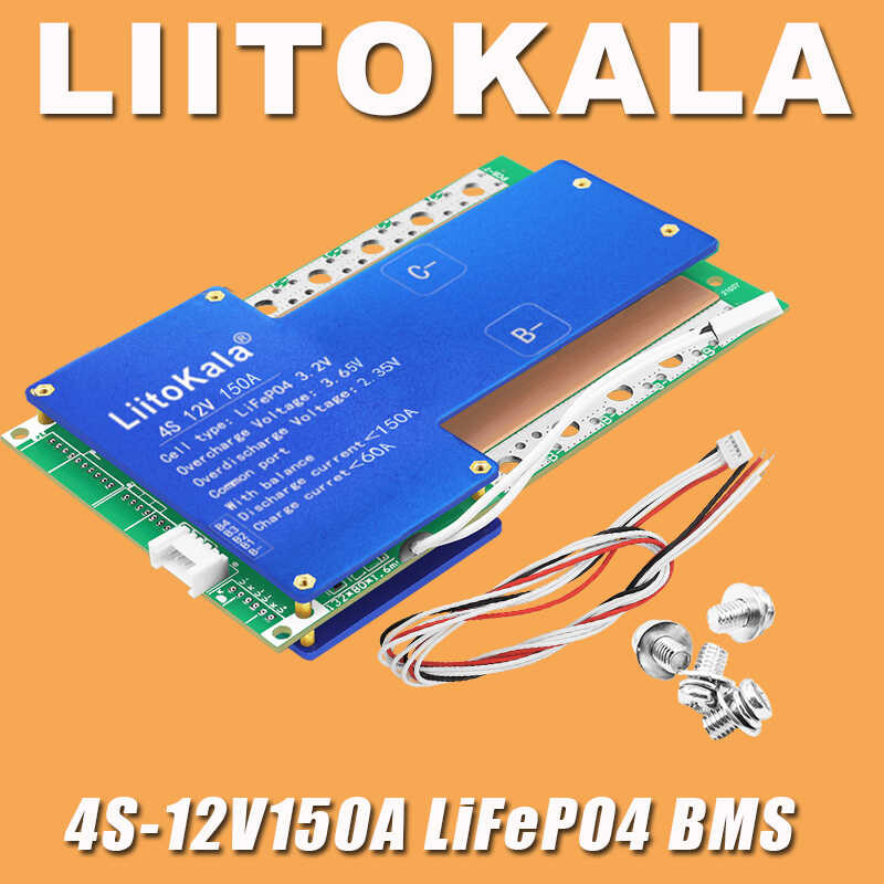 12V Liitokala 4S 100A/150A/200A BMS Lifepo4 Lithium Iron Phosphate Battery Protection Circuit ...