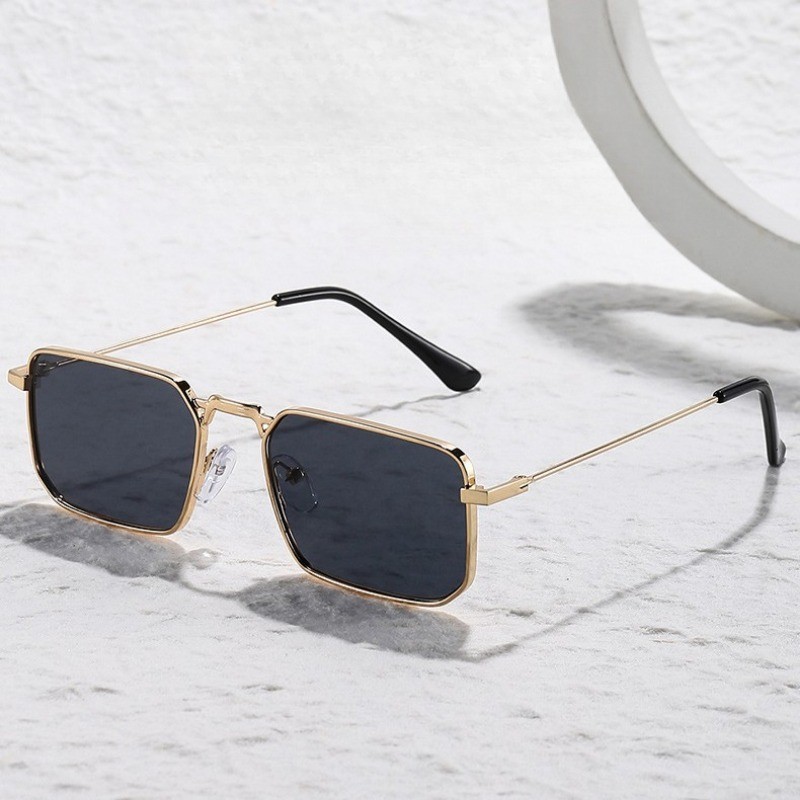 European and American New Square Metal Frame Men's Sunglasses Steampunk ...