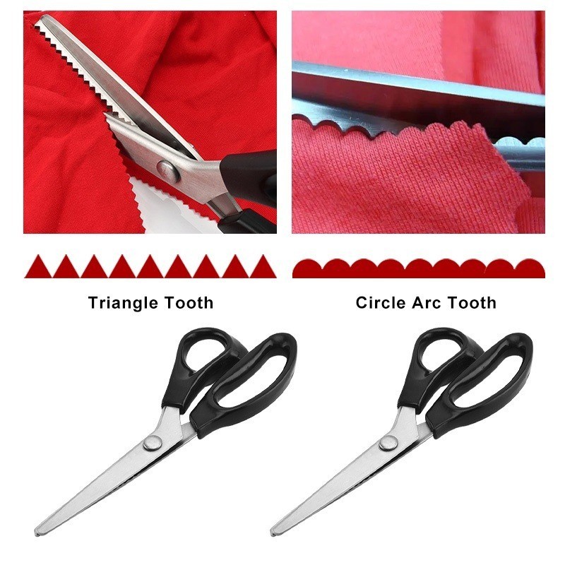 Stainless Steel Sewing Scissors For Clothes Pinking Shears For Fabric ...