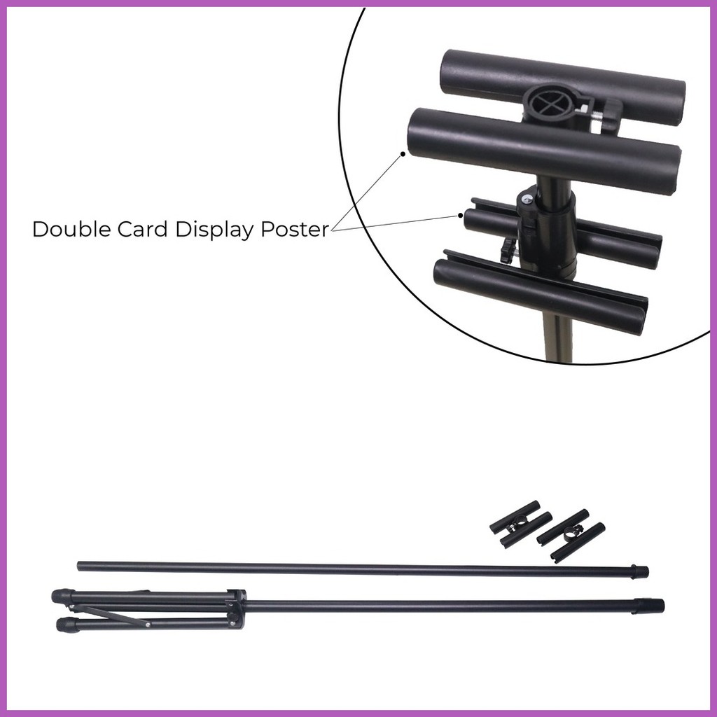 ⊙ § KGS Triangle Banner Easel Display Stand 15.24 x 243 cm, mall ...