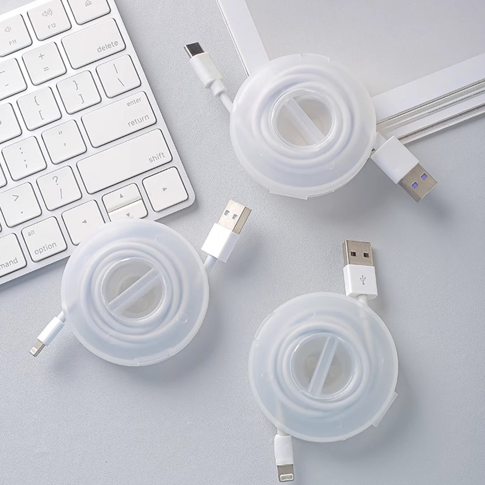Portable Charger Cord Holder Plastic Round Storage Cable Winder ...