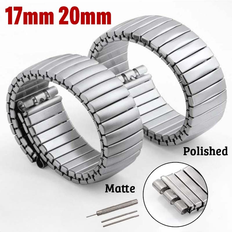 Classic Metal Elastic Watch Band Stainless Steel Watch Strap Stretch ...