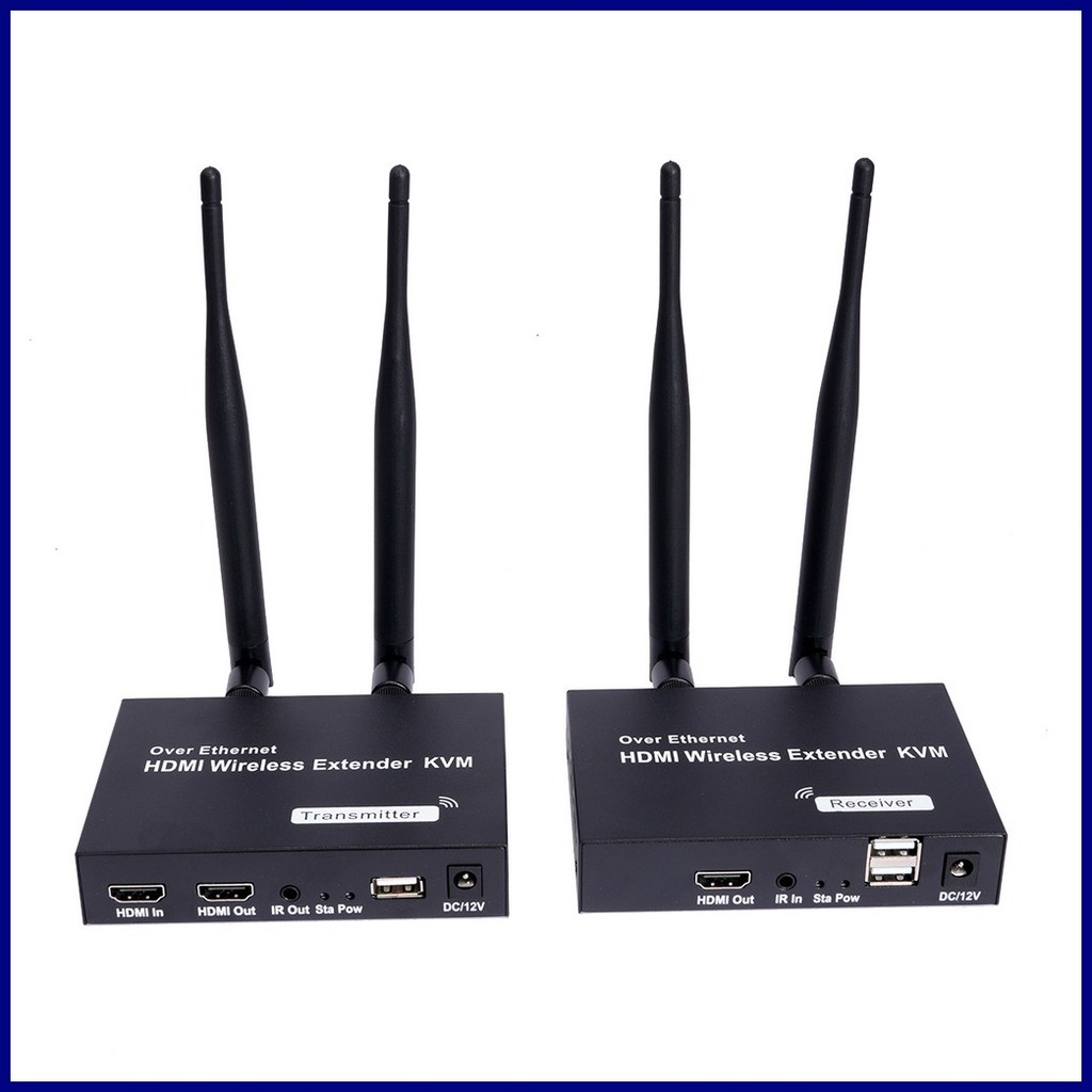 USB KVM Wireless HDMI Extender 1080P 200M Audio Video Transmitter and ...