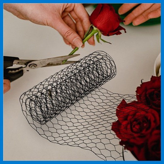1 Roll Floral Wire Netting Flower Arrangement Mesh Netting Chicken Wire ...