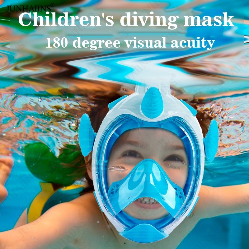 JUNHAIISN (COD)Snorkeling Mask Kids Full Face Snorkeling Diving Mask ...