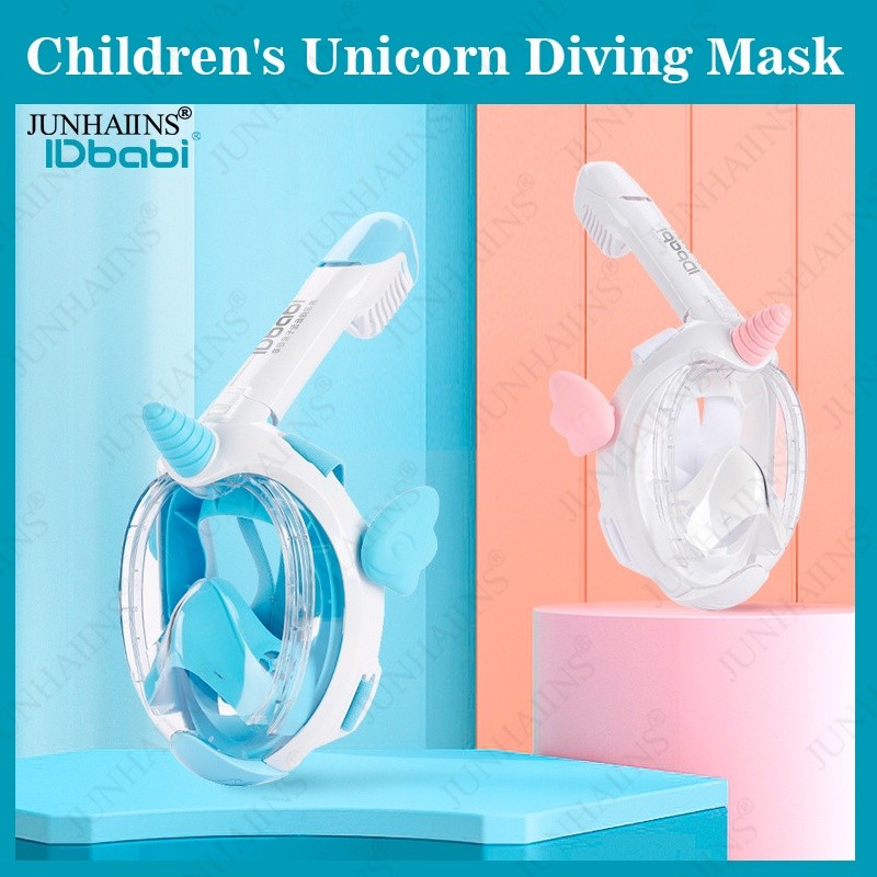 JUNHAIISN (COD)Snorkeling Mask Kids Full Face Snorkeling Diving Mask ...