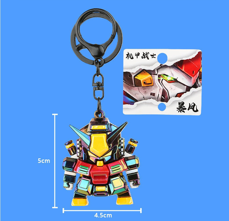 Original Gundam Style Robot Keychain Metal Anime Keyring Gift for Fans ...