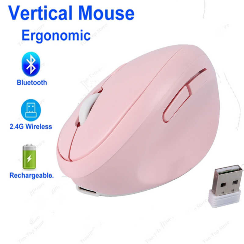 Vertical Mouse Dual-mode Bluetooth 2.4g Charging Capability Straight Up ...