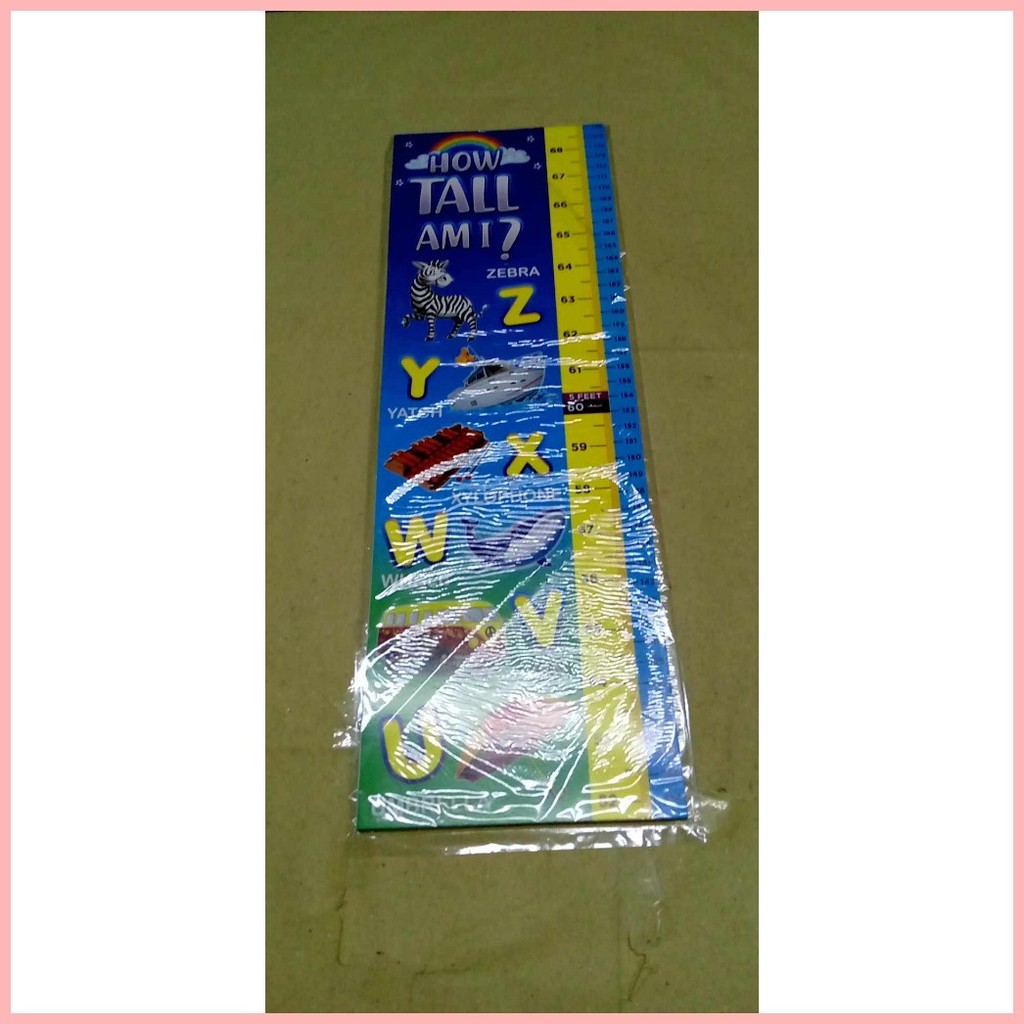 "How Tall Am I" Height Chart Measure Wall (Set) | Shopee Philippines