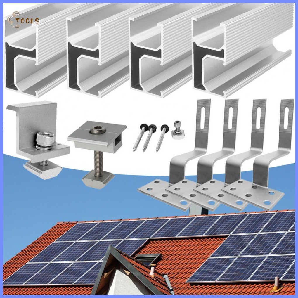 Solar Module Bracket 20cm Aluminium Length 8cm Mounting Rail Roof ...
