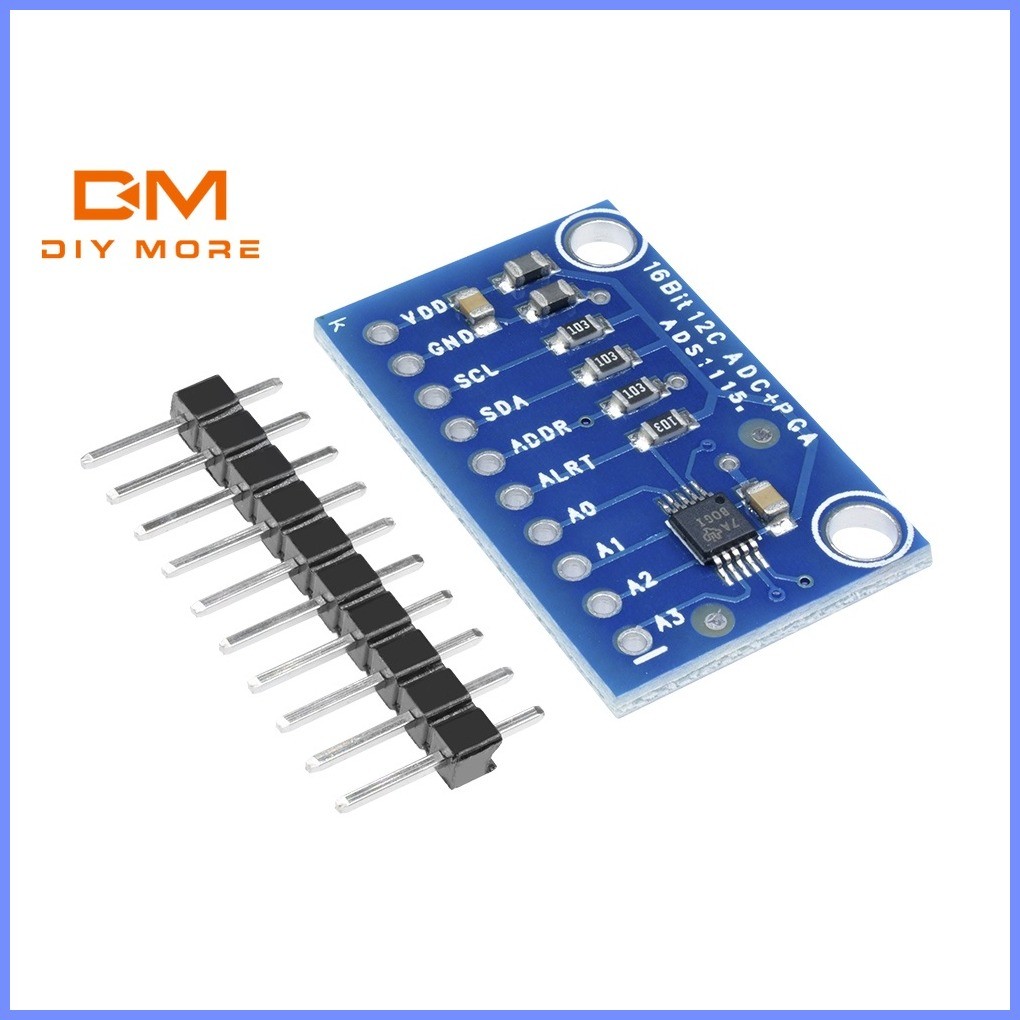 DIYMORE 16 Bit I2C ADS1115 Module ADC 4 Channel With Pro Gain Amplifier ...
