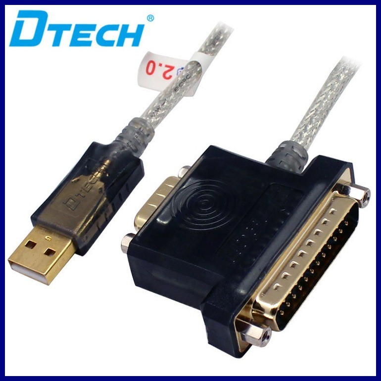 DTECH USB To Double Serial Port Cable DB9-Pin DB25-Pin 25-Pin FT232 ...