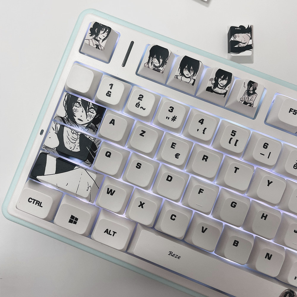 Reze Keycaps Cherry Profile PBT Dye Sublimation Chainsaw Man Keycaps ...
