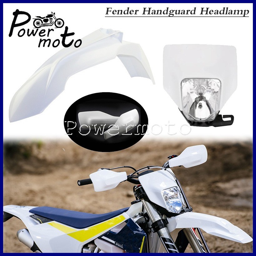 Head Light Front Fender Handguard Mudguard Headlamp Enduro Supermoto ...