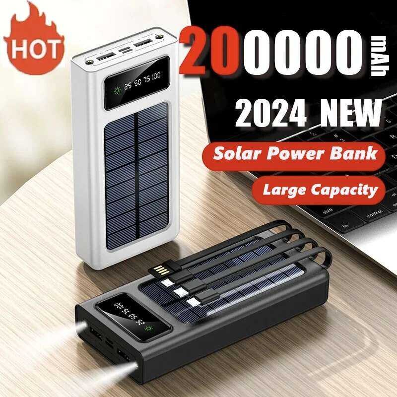 Tt 200000Mah Solar Power Bank Er Fast Charging Ultra High Capacity ...