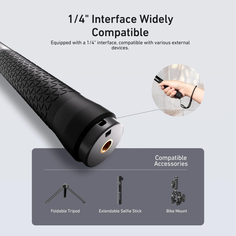 TELESIN Invisible Stick Action Camera - Extendable Aluminum Alloy Pole ...