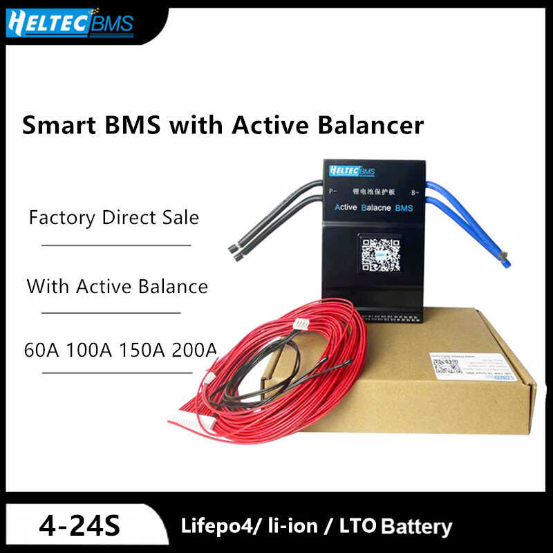 Heltec 1A 2A Active Balance BMS 4S 8S 12S 13S 14S 16S 20S 24S Smart Bms Deye 60A 80A 100A 150A ...