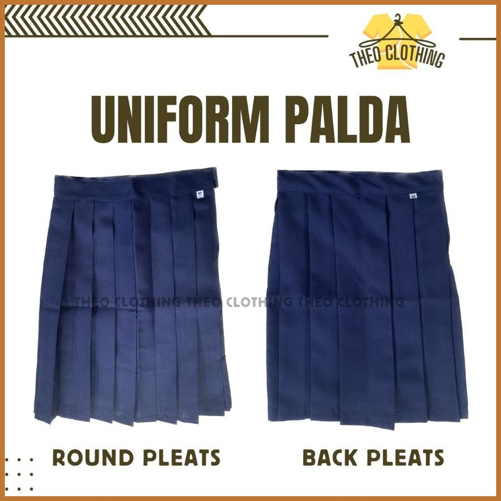 ☔︎ ∆ Palda Skirt Navy Blue School Uniform for Girls Elementary High ...