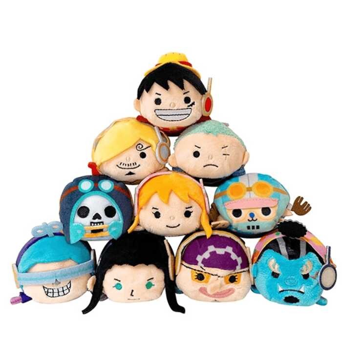 W One Piece Mini Plush Dolls Luffy Zoro Sanji Nami Official Nsed ...
