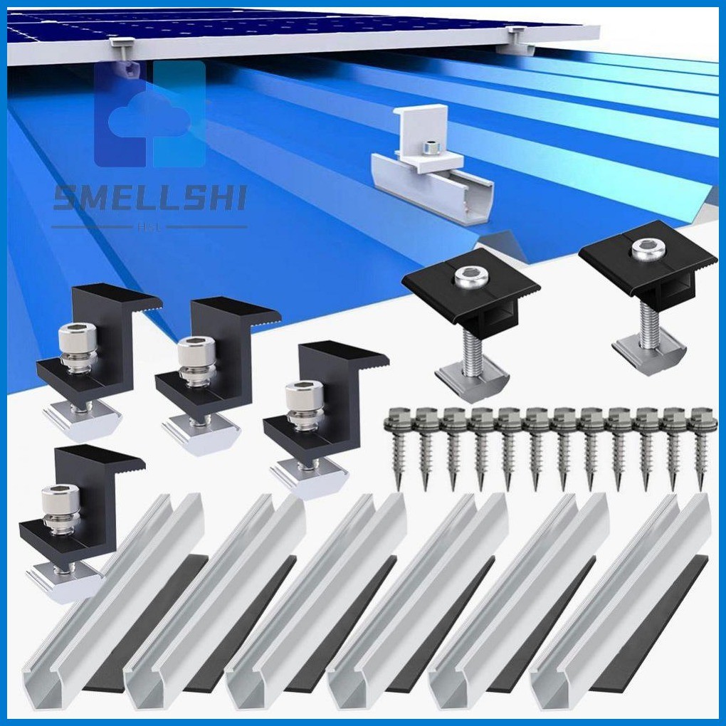 Professional Grade PV Solar Module Mounting Rail System with Middle/End ...
