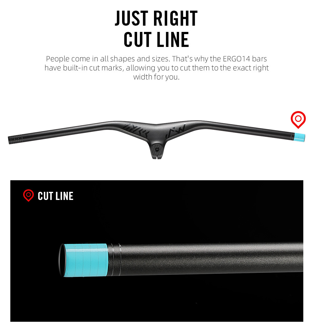 2025 RYET MTB Integrated Handlebar Carbon Rise 800mm -7 Degrees XC ...