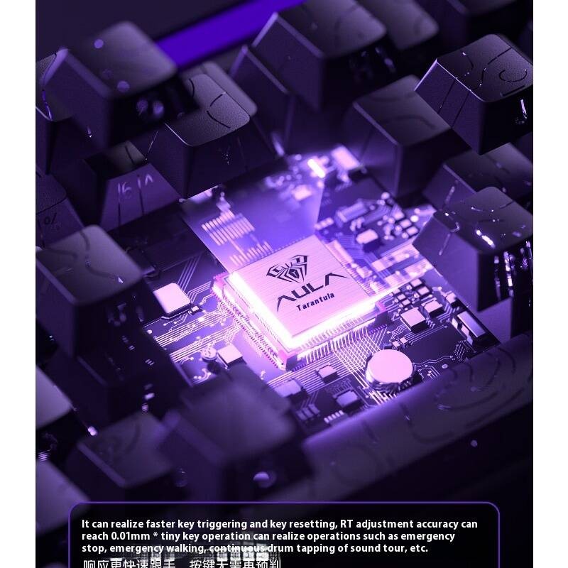 AULA HERO 68HE Magnetic Axis Keyboard RT Esports Game Customization Mechanical Cable | Shopee ...