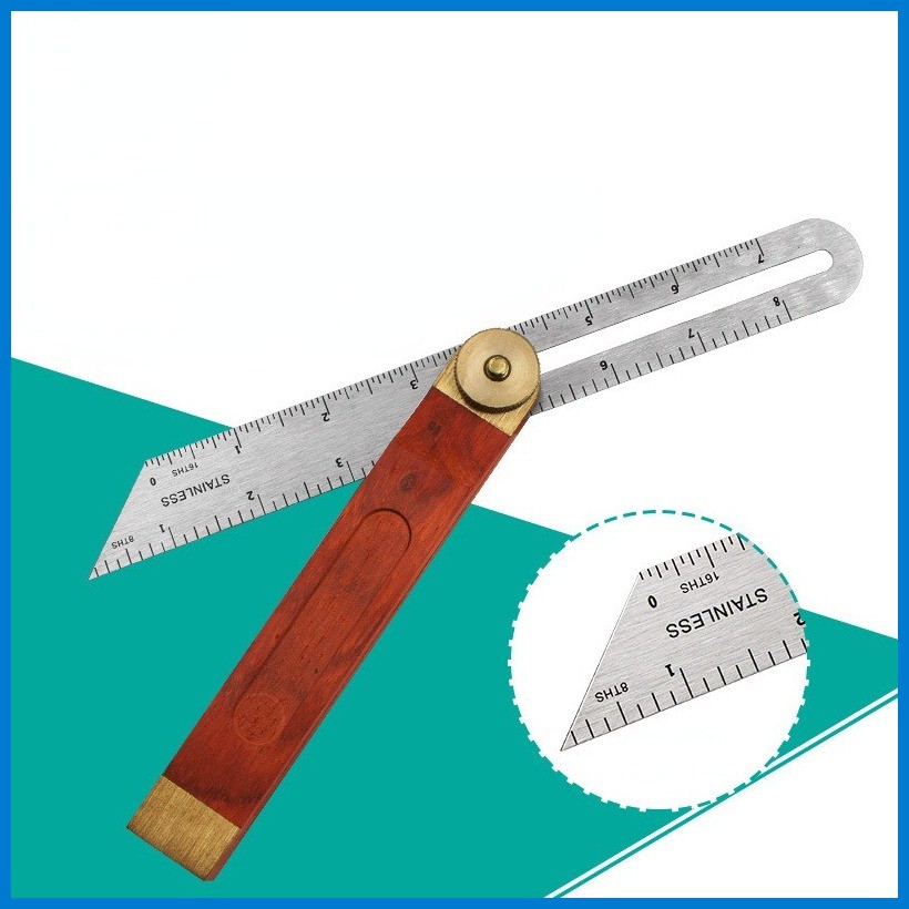 Woodworking Movable Angle Ruler Tri Square Sliding T-Bevel Level ...