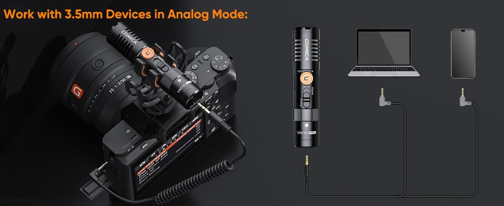 COMICA VM10 Pro Shotgun Microphone Plug and Play Without Battery with ...