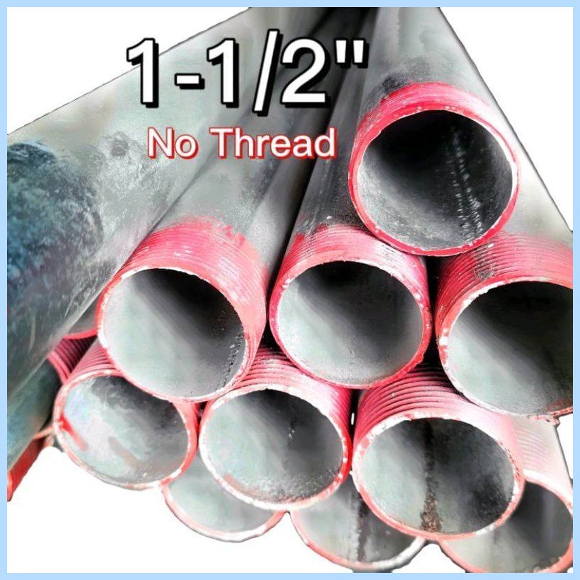 G.I Pipe S40 makapal 1-1/4'' to 3'' sold per 50cm, 100cm, 150cm Eagle ...