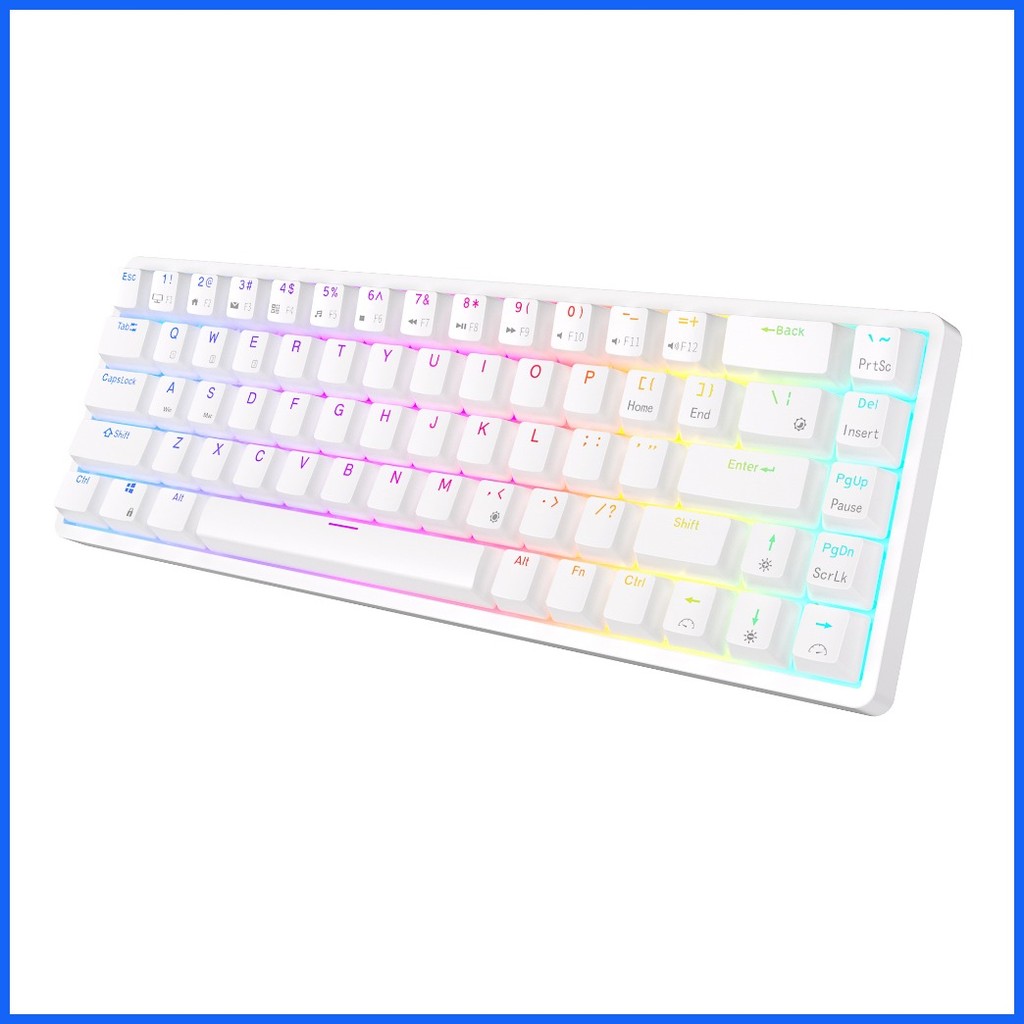 RK ROYAL KLUDGE RK837/G68 Hotswap 3 Mode Mechanical Mini Wireless ...