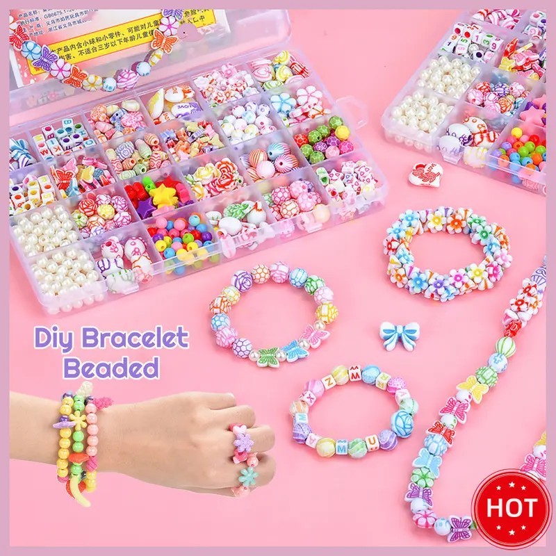 DIY Beads Set Children Creative DIY Bracelet Kit Beads For Kids ...