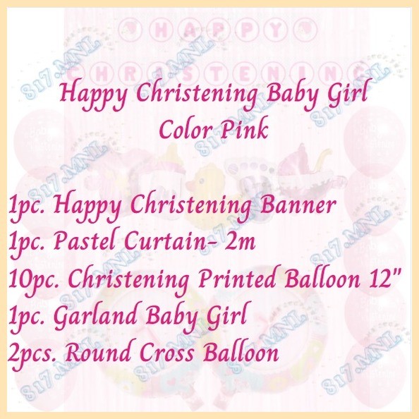 Happy Christening Complete Set | Christening Baby Girl | Christening Baby Boy Party Decorations ...