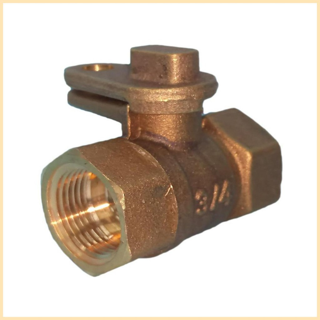 heavy duty Brass Ball Valve w/ Lock 1/2 for Water Meter Copper Gate Valve Water Meter Front ...