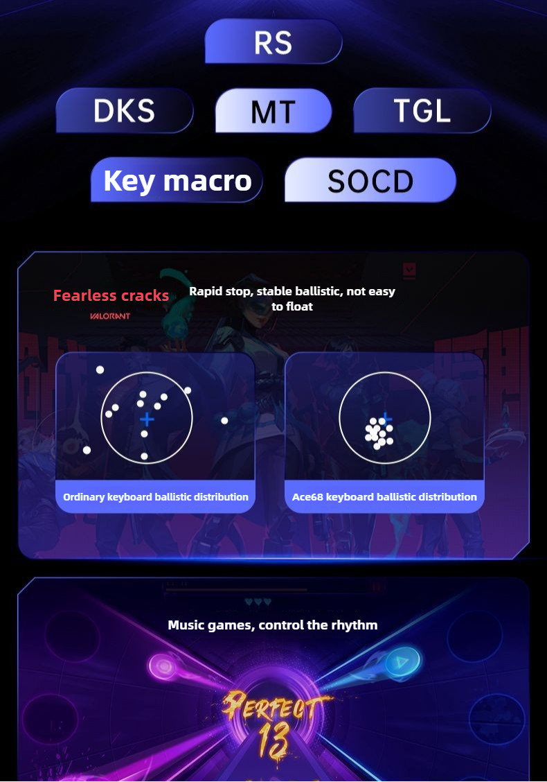 【Local Delivery】MCHOSE ACE68 Magnetic Switch RGB Gaming Keyboard Wired ...