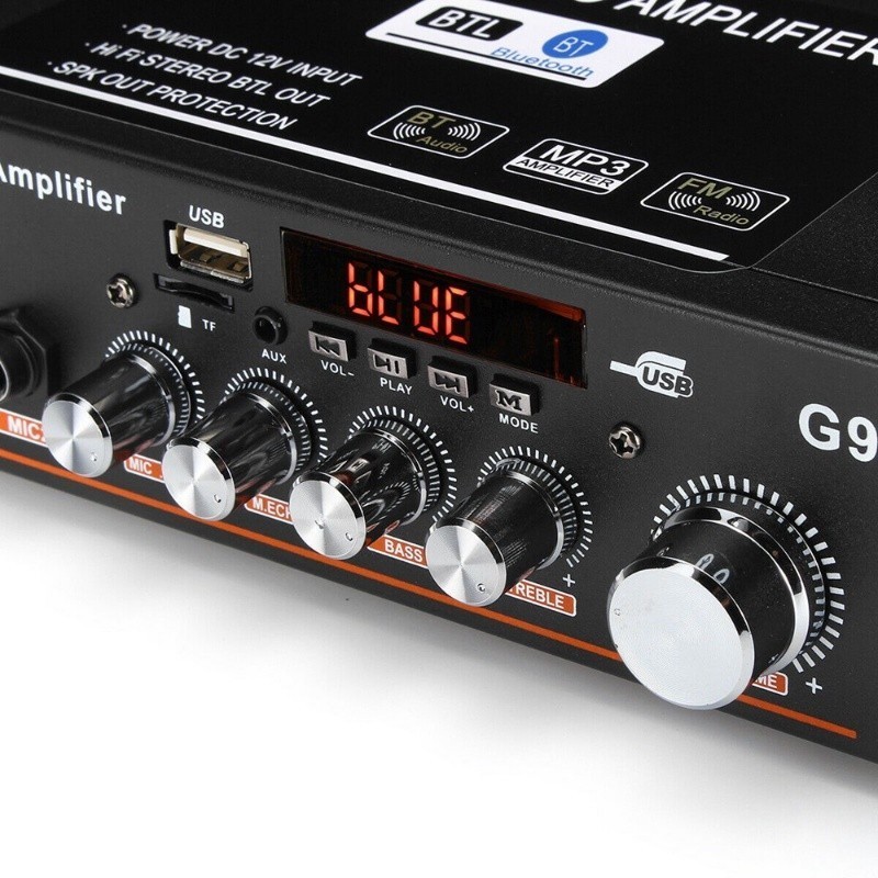 800W G919 Mini Amplifier 12V/220V FM SD HiFi bluetooth 5.0 Stereo Audio ...