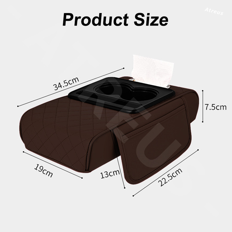 ISUZU Leather Car Armrest Pad Central Armrest Storage Box With Cup ...
