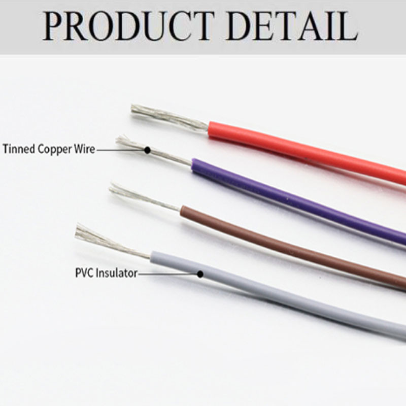 UL1007 Wire 30/28/26/24/22/20/18/16 AWG PVC Insulation Tinned Copper ...