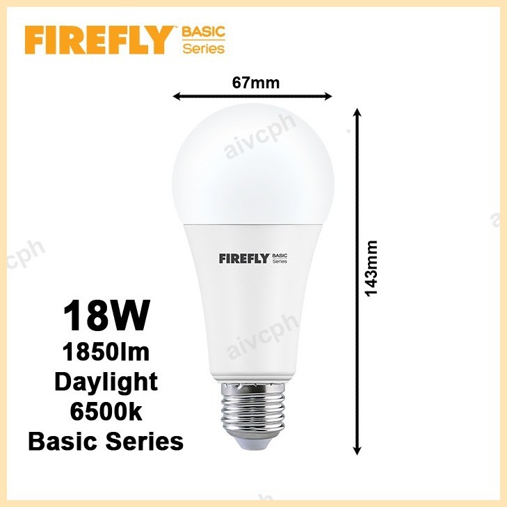 Firefly 13W 15W 18W DAYLIGHT 6500k Basic Series LED Bulb A-Series E27 ...