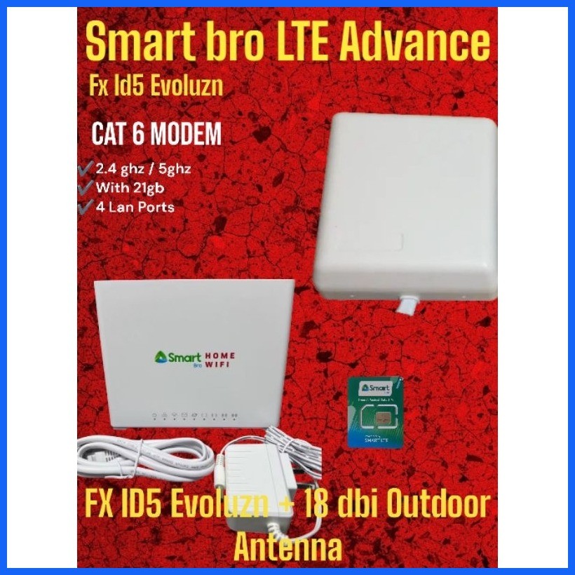 ☏ ๑ SMART Bro Prepaid Home Wi-fi LTE (id5 and-R221) with FREE smart Sim ...